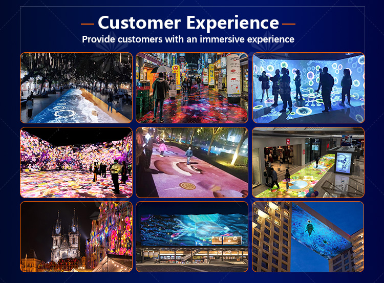 5000 Lumen Ground Interactive Projection Game Mobile Floor Projector Game