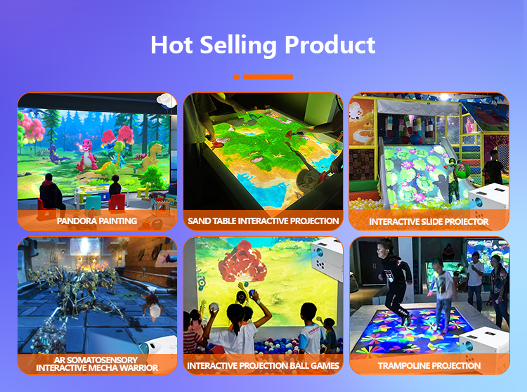 5000 Lumen Ground Interactive Projection Game Mobile Floor Projector Game