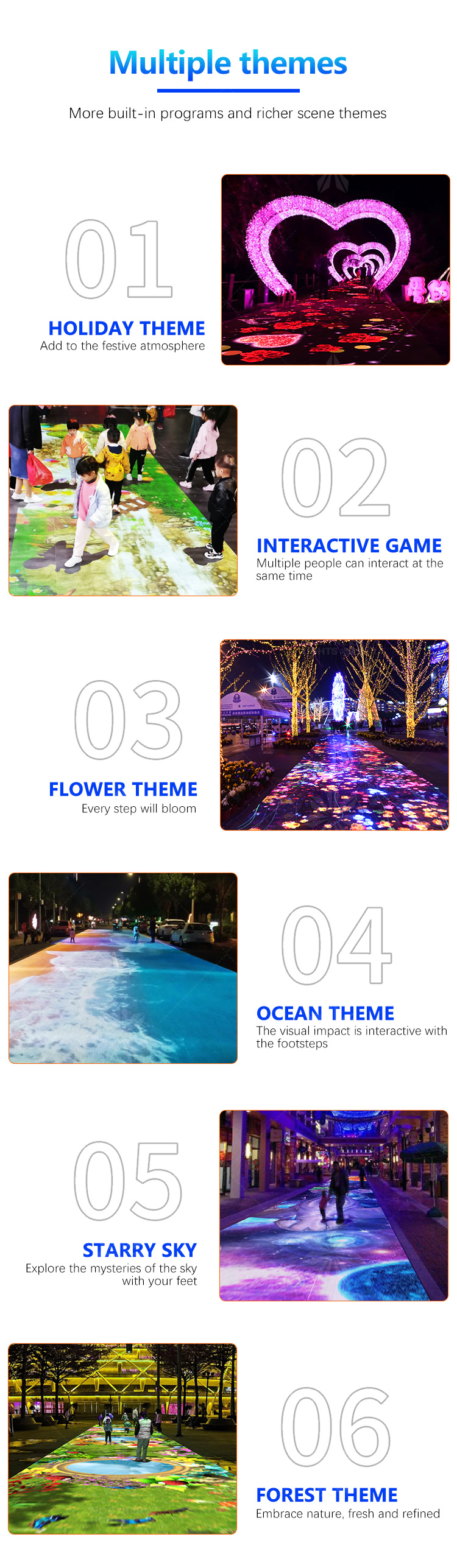 Streets And Squares Floor Interactive Projection 4200 Lm Floor ...