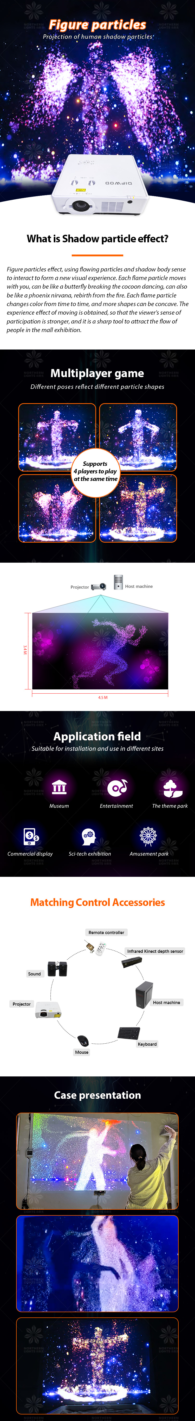 Northern Lights Interactive Game Projector Wall Projection System For ...