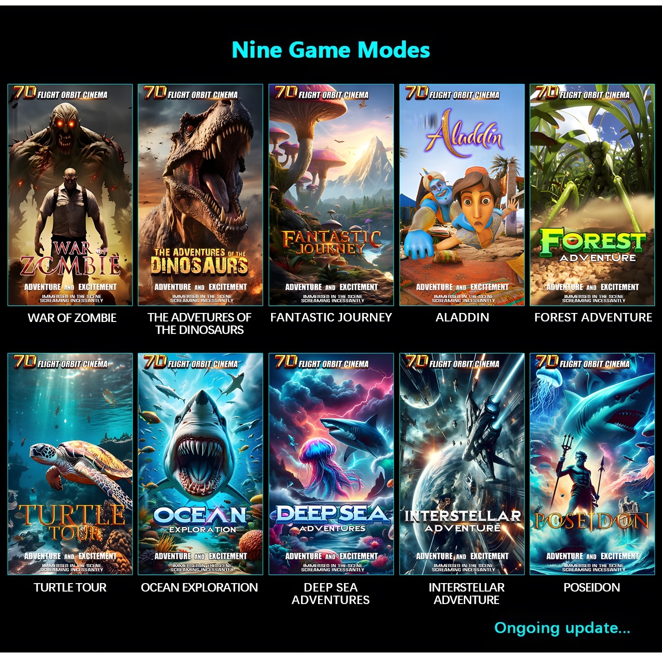 Indoor Immersive Viewing Cinema 7d Orbit Cinema Interactive Projection