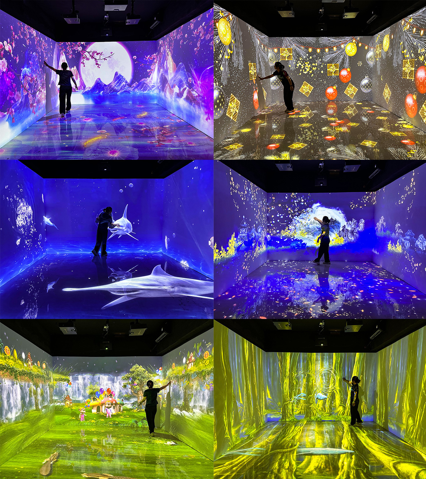 3D projector make immersive space at UAE by 5 sets projectors make ...