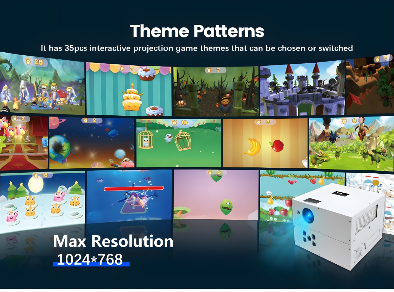 Integrated Smashing Ball Peojection Games Interactive Wall Projection