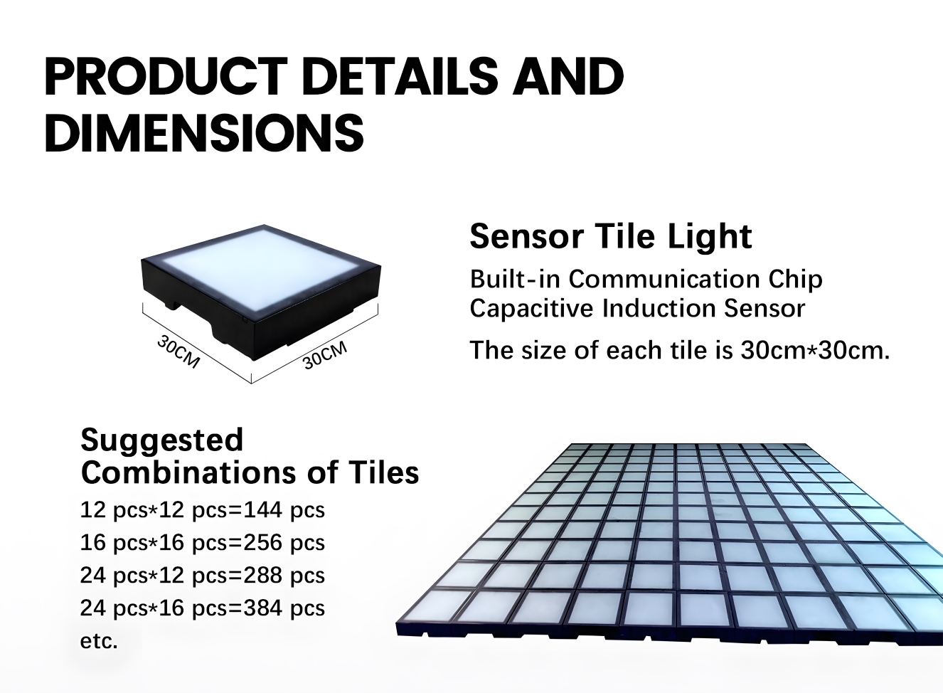Led Floor Interactive Light Active 300+ Game Interactive Led Dance ...