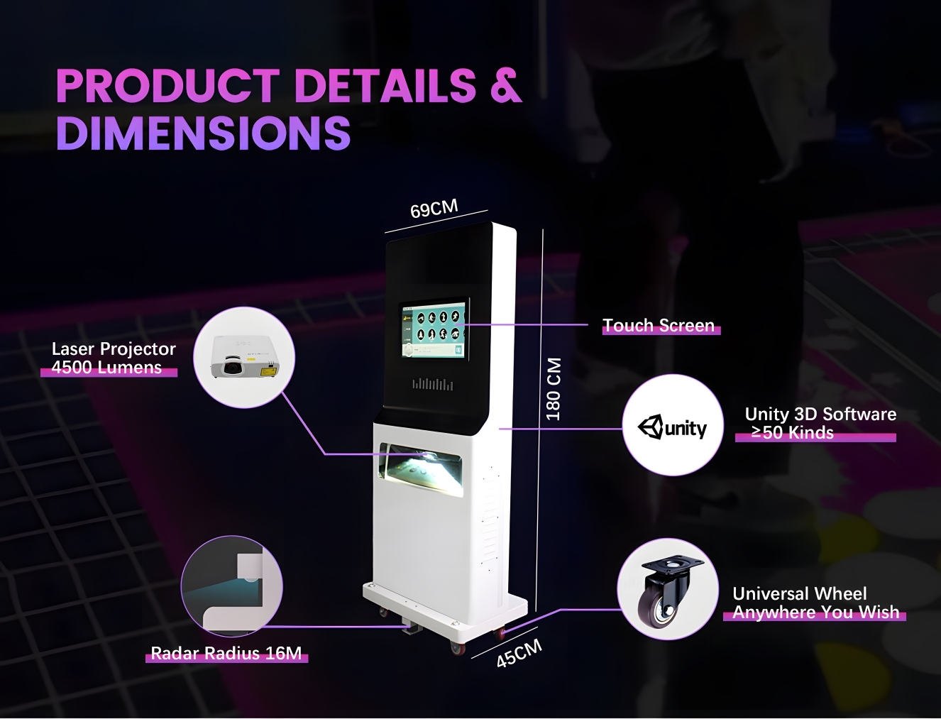 Northern Lights Interactive Digital Projector Mobile Interactive Floor ...