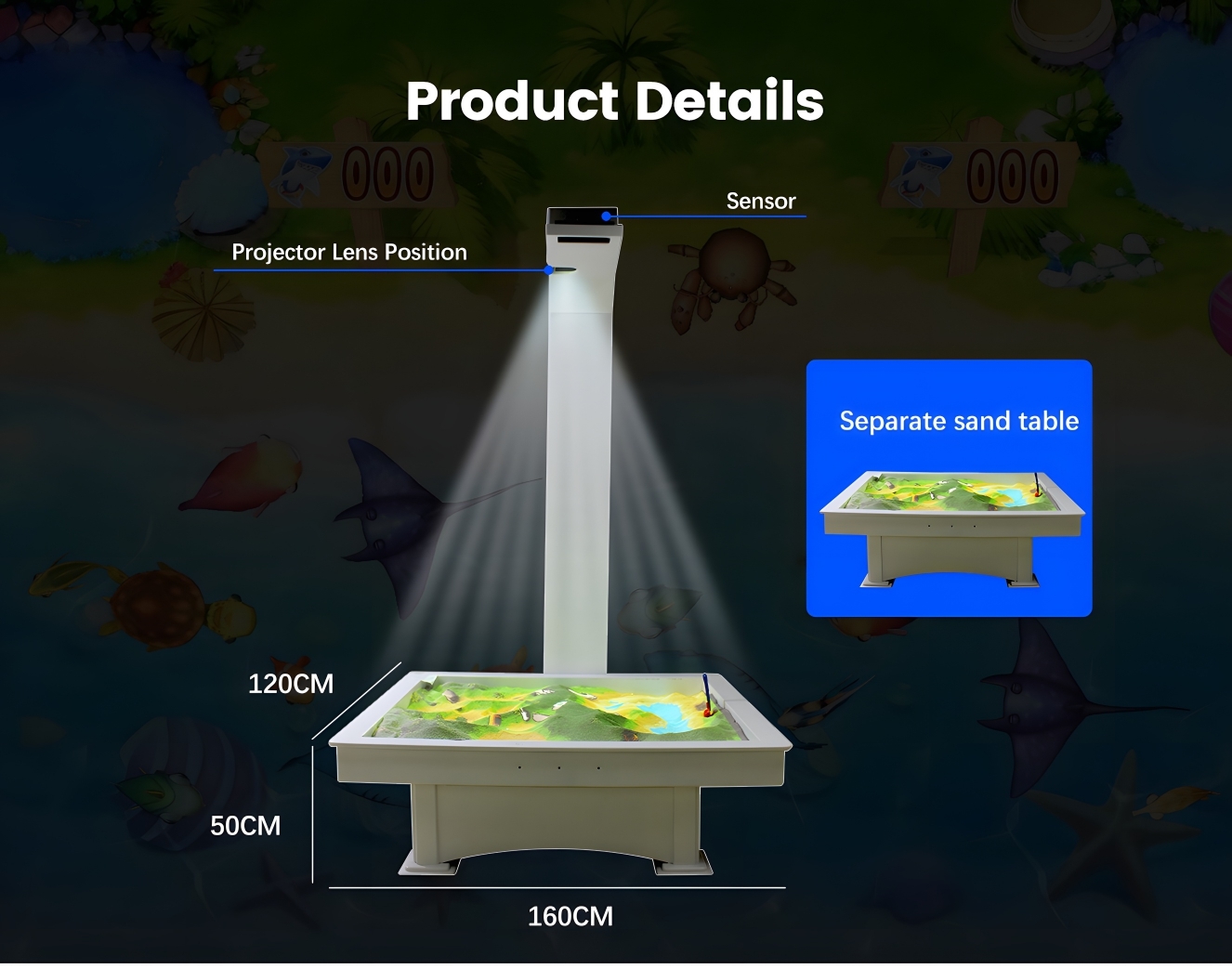 Kids Interactive Sand Table Interactive Digital Projection System