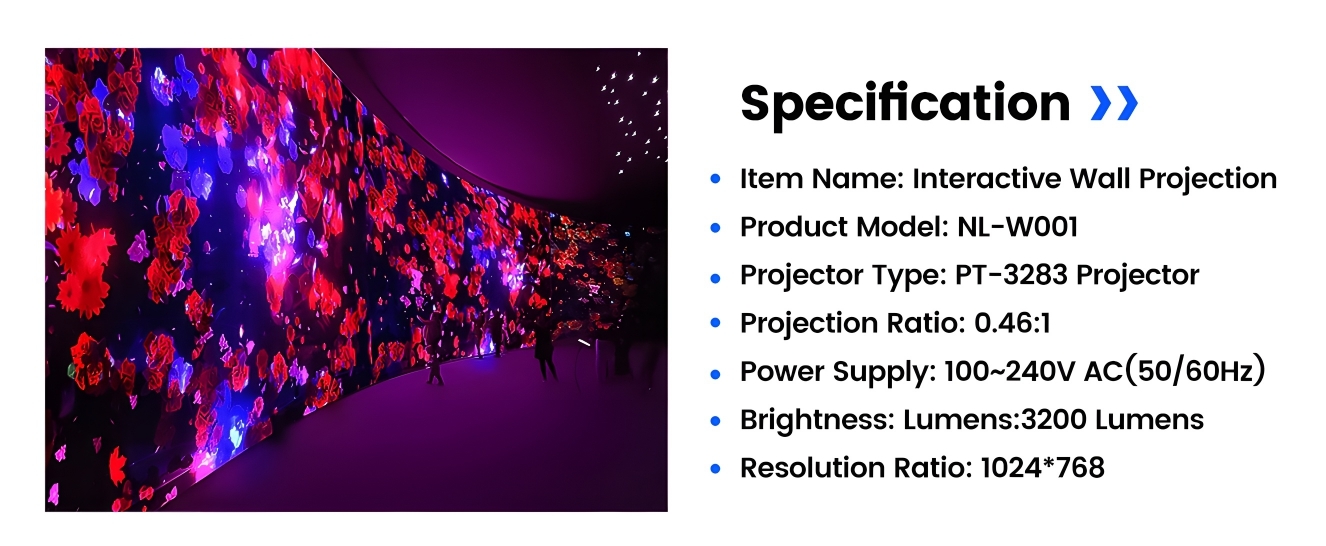 3D Interactive Wall Projection 6 Channels Immersive Projector