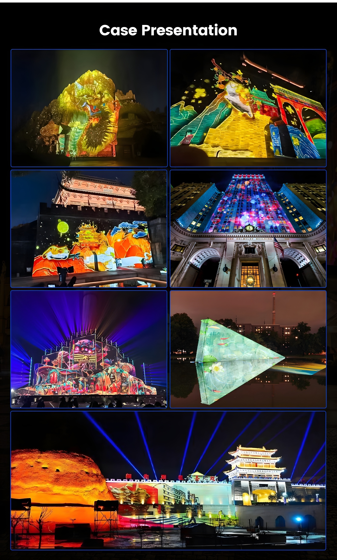 Advertising Interactive Projection Mapping 8500 Lumen 3D Projection Mapping