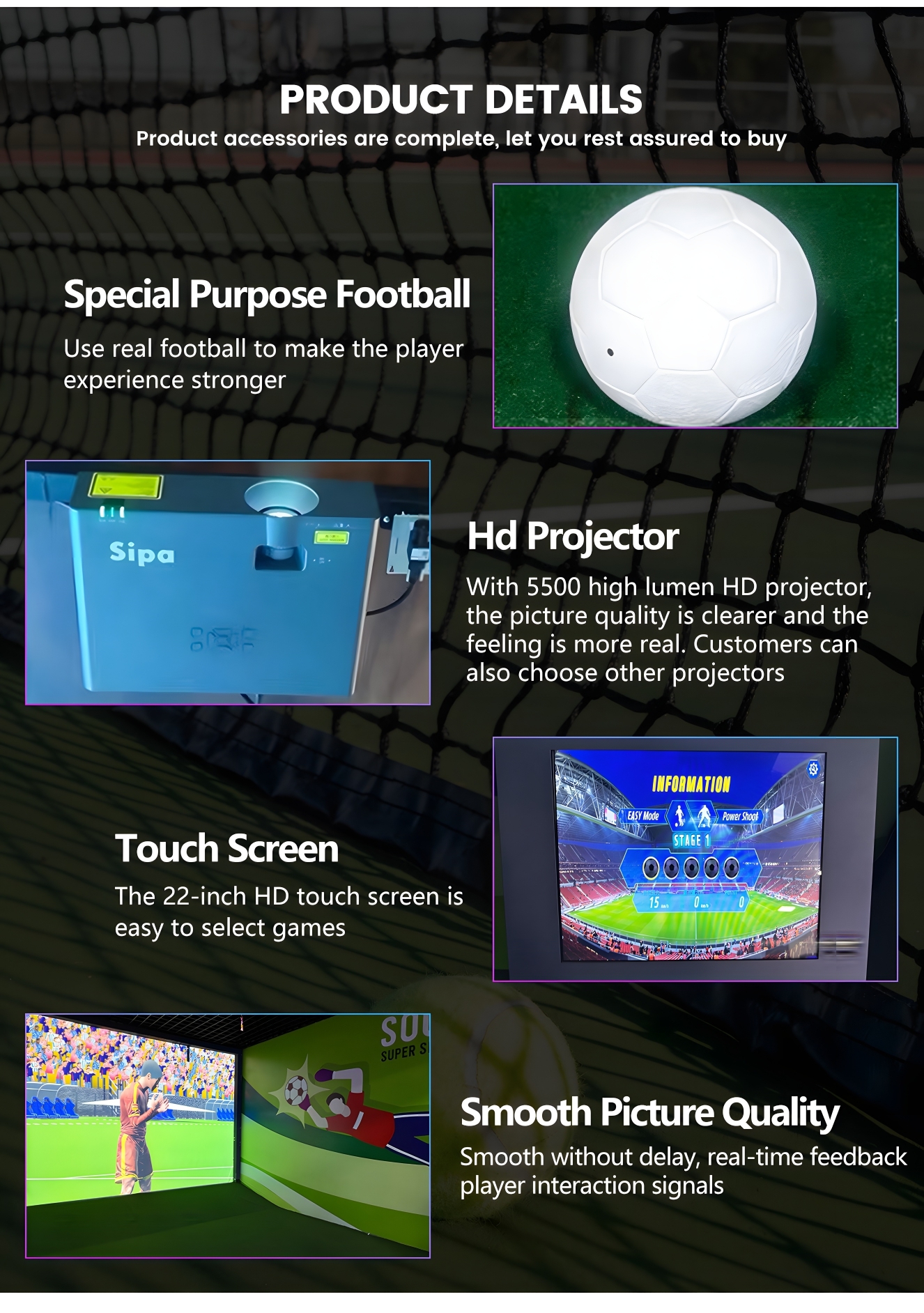 Indoor Interactive Ar Soccer Game Simulator Virtual Football Simulator