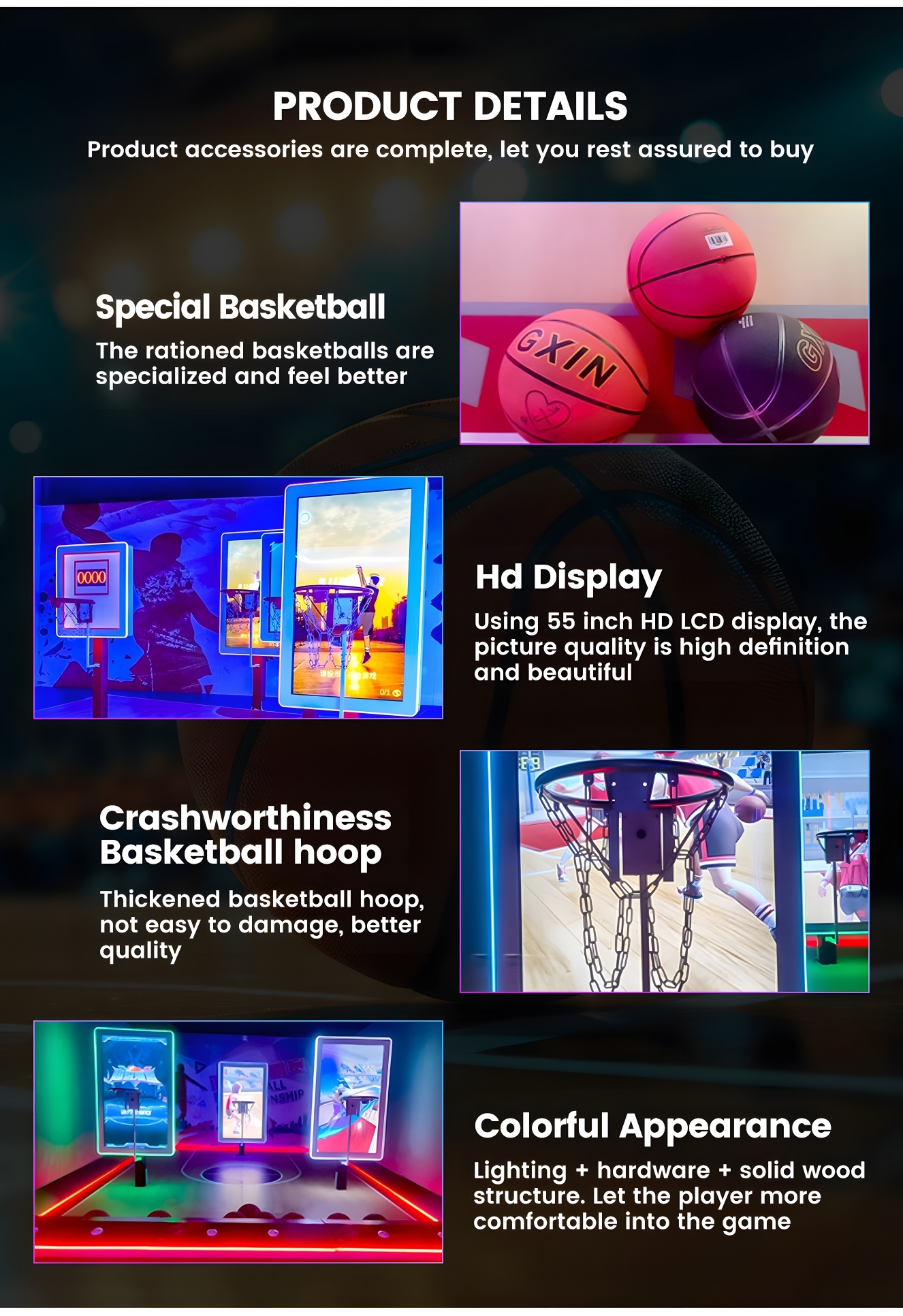 Entertainment Mini Basketball Sport Arena Activate Game Interactive ...