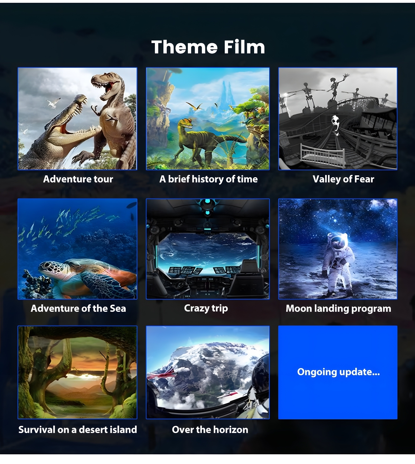 VR Immersive Cinema Dynamic Simulator Cinema Led Screen For Exhibition Hall