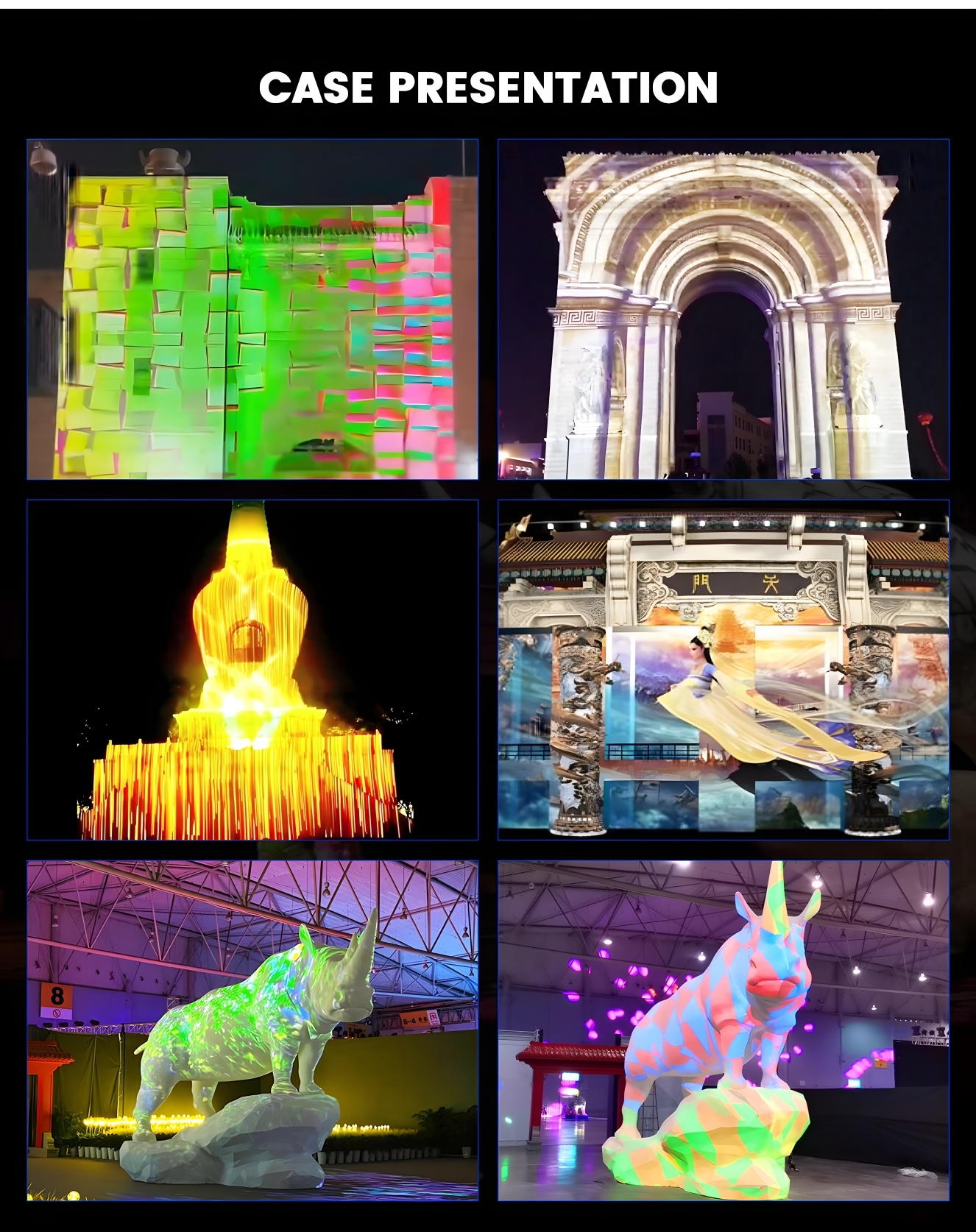 Dynamic Indoor Immersive Rich Theme Interactive Structure Mapping Projector