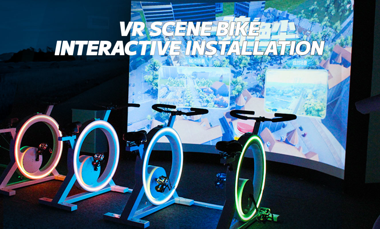 AR Interactive Bike Game Projector Exercise Bike With Interactive Games