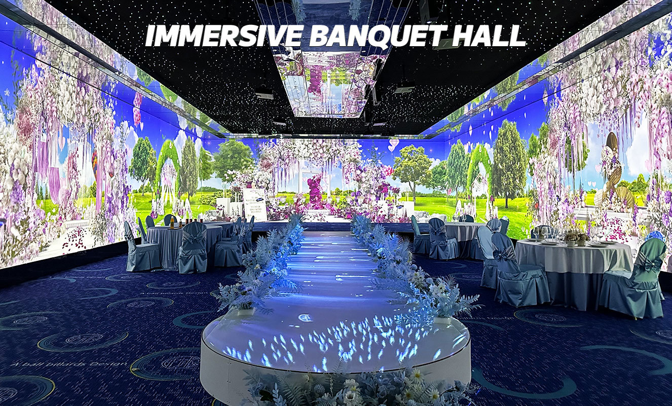 Wall Interactive Hologram Projector Immersive Restaurant 5200 Lumens