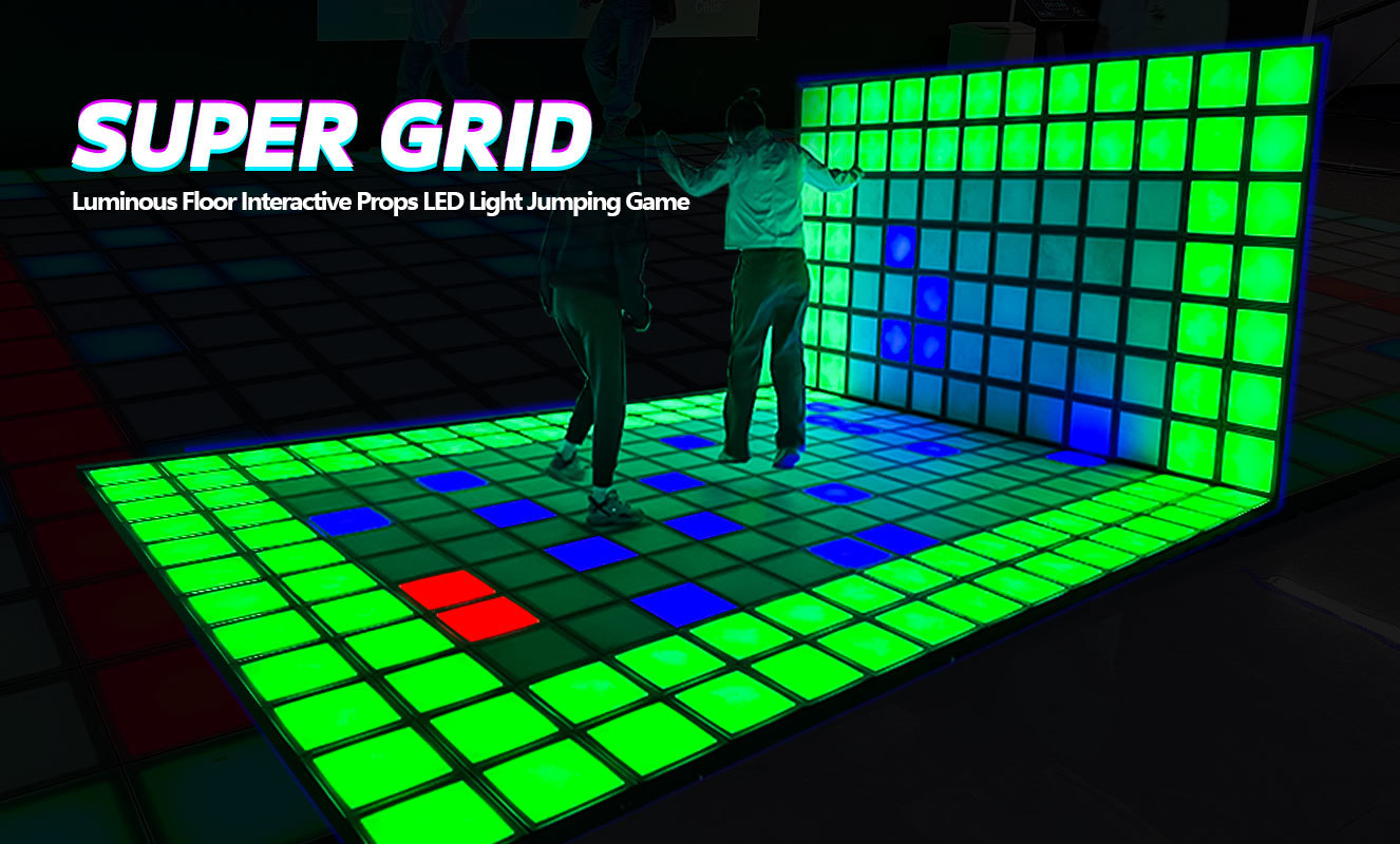 Jumping Game LED Dance Floor Tile Interactive Game Super Grid