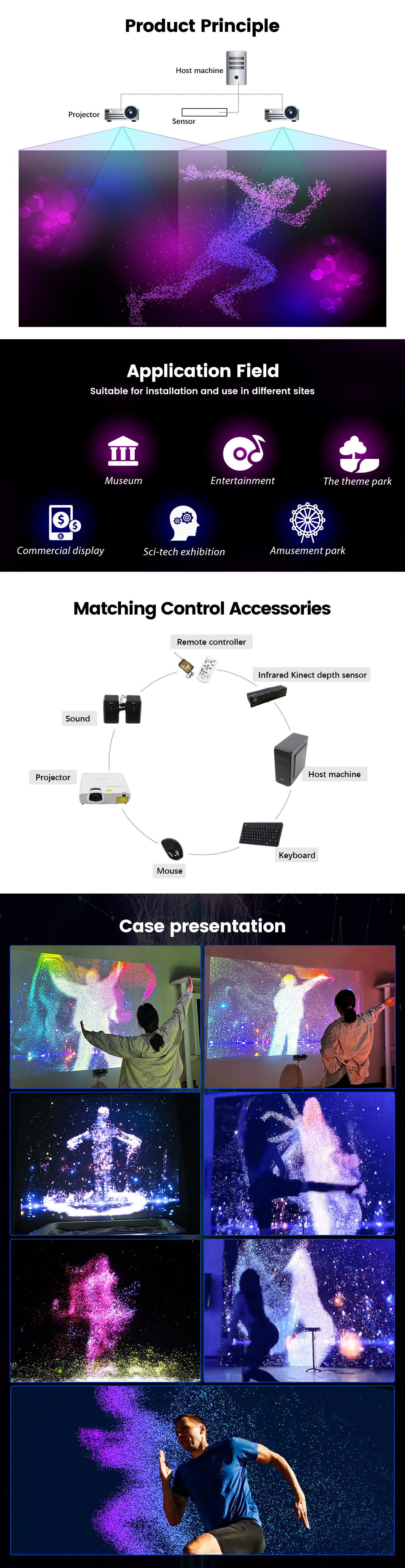 Northern Lights Interactive Game Projector Wall Projection System For ...