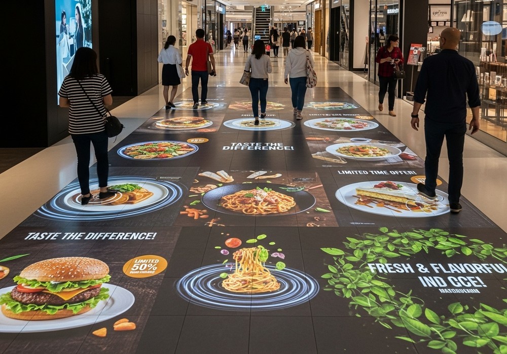 Interactive Floor Projection: Turn Corridors into Ad Space