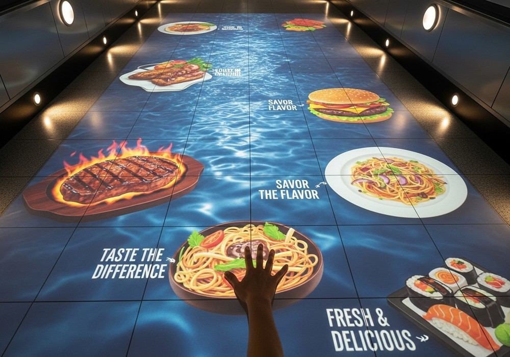 Interactive Floor Projection: Turn Corridors into Ad Space