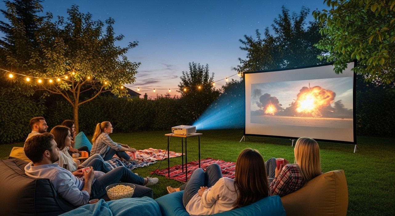 How to Turn Your Backyard into a Playground Using an Outdoor Projector