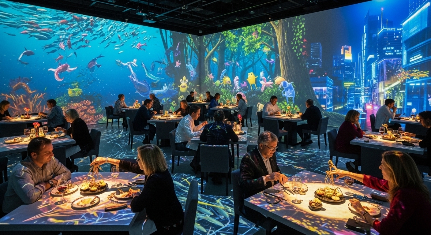 The most popular restaurant interactive projection solution in 2025