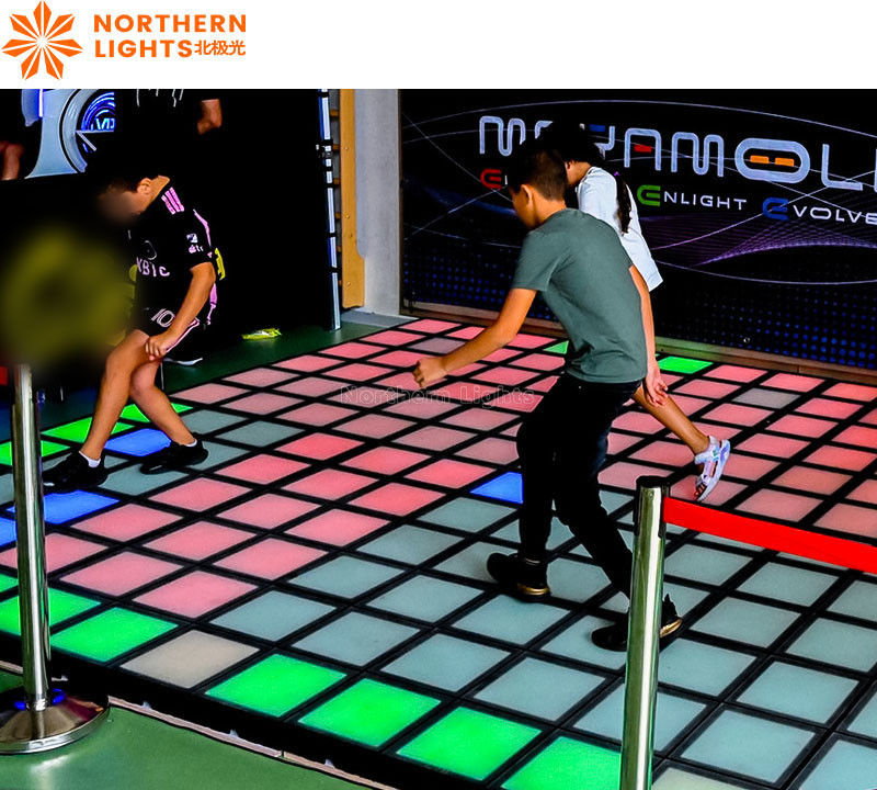 Interactive LED Grid Game Metal Floor Arena For Kids In Playhouse ...