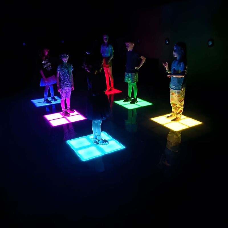 Jumping LED Dance Floor Tile Jumping Grid Interactive Game For ...