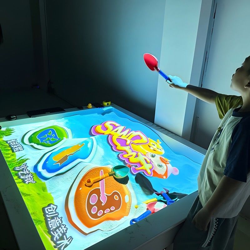 Indoor Floor Or Table Sand Pool Game Children Interactive Projector ...