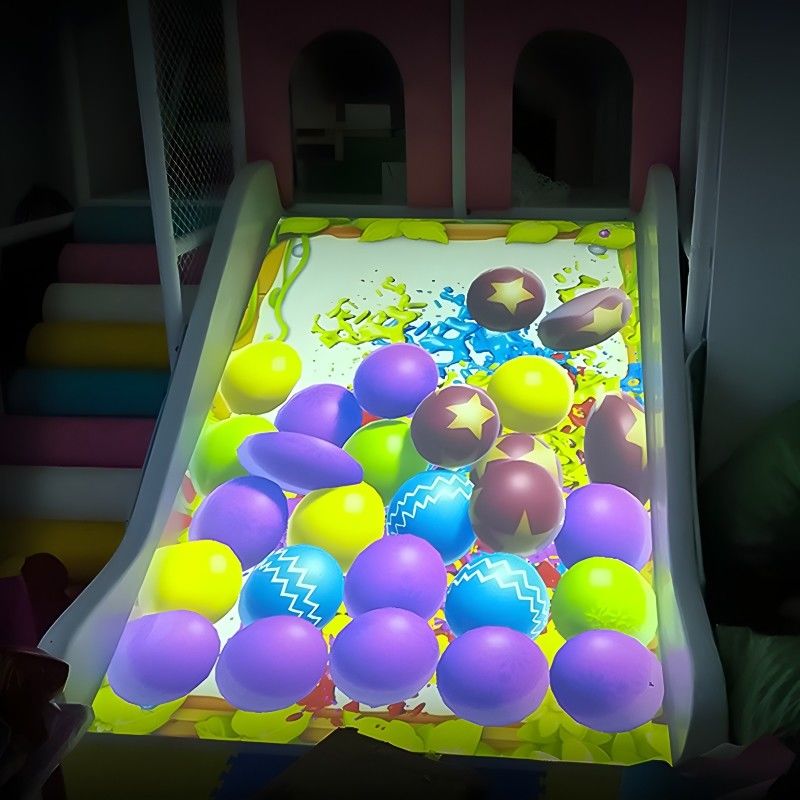 Indoor Playground Kids Interactive Projection Slide Games For Shopping Mall