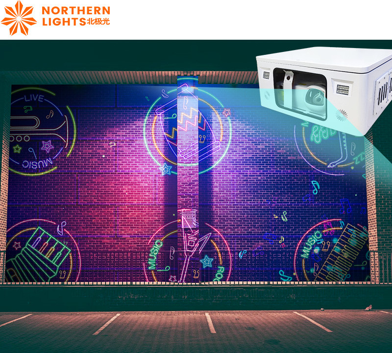 8500 Lumens Architectural Interactive Wall Projector For Cultural Tourism