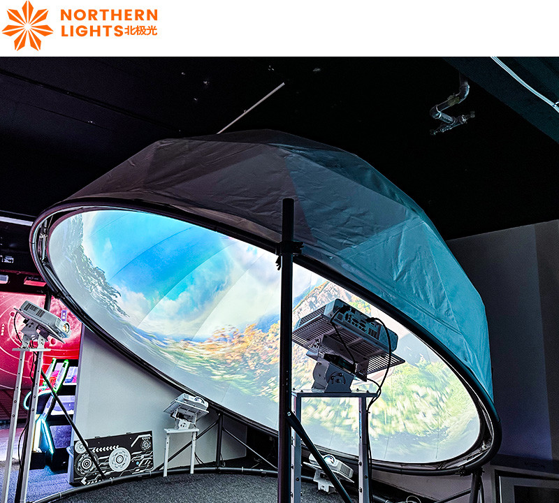 Northern Lights Dome Projection Immersive Projector Dome Video Projection
