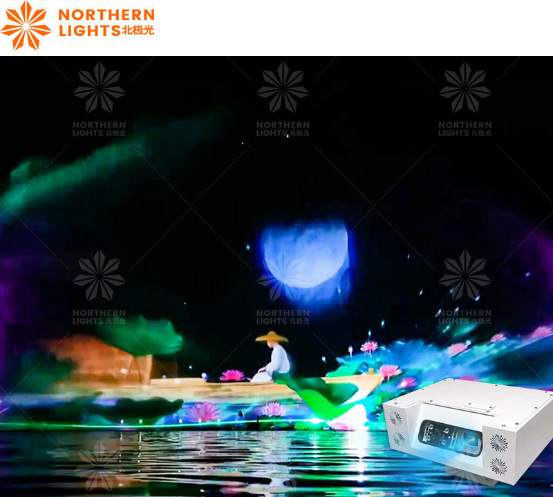 Interactive Projection Mapping Outdoor Lake Fountain Water Screen ...