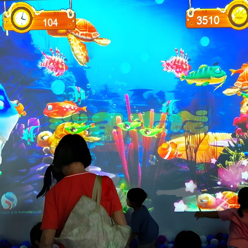 Sea Ball Shooter Throw Playground Screen Interactive Wall Projection Games