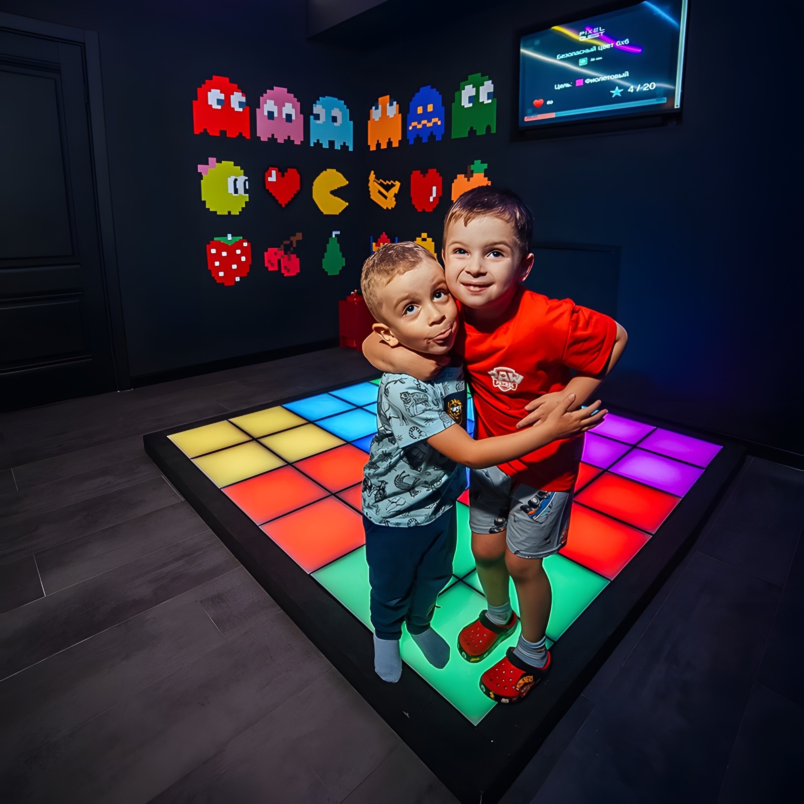 Interactive Floor Tiles LED Jumping Grid Interactive Game For Entertainment