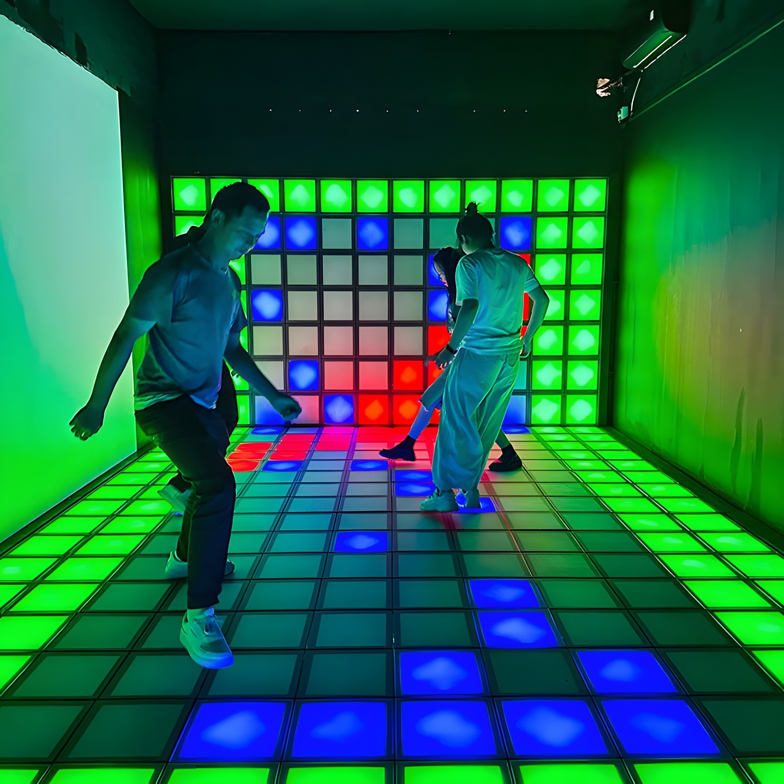 LED Interactive Floor Tiles Jumping Grid For Amusement Park