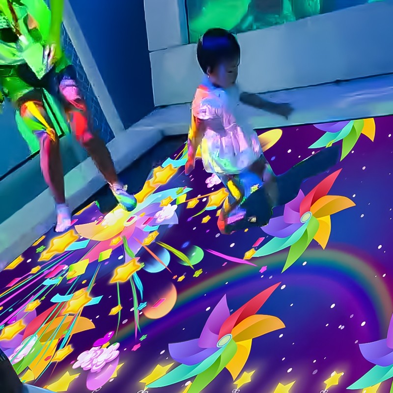 Trampoline Interactive Projection Game 3500 Lumens Interactive Floor ...