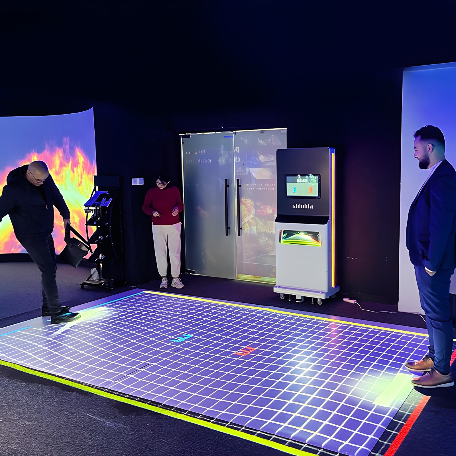 Fitness Center Mobile Interactive Floor Projector 5000lm All In One Machine