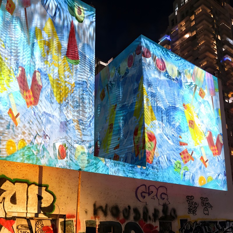 Full Color Hd Laser Projector Outdoor Large Building Holographic Projection