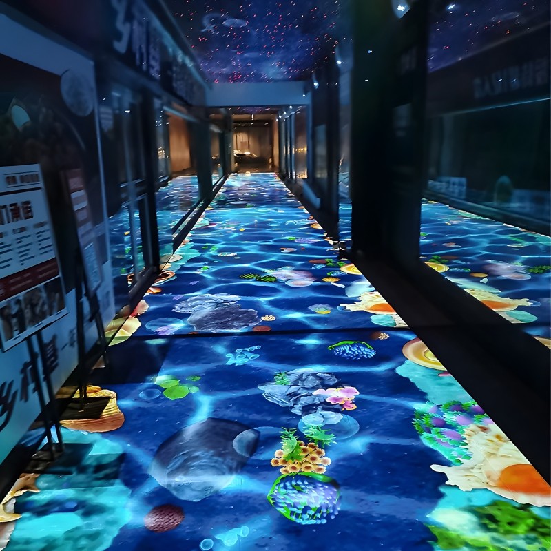 Immersive Interactive Gaming Projector System Fun Interactive Floor Games