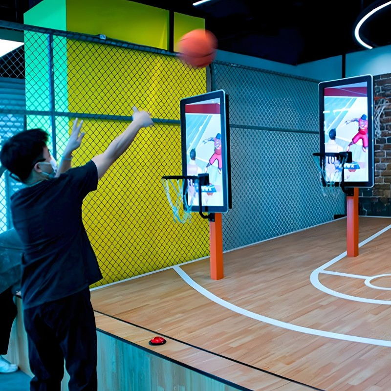 Metal Indoor Game Foldable Arcade Basketball Game Machine