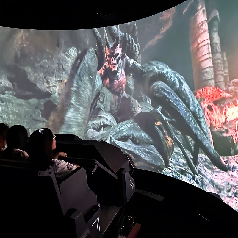 Indoor Rich Films Large Projection Curved Screen Dynamic 7d Railway Theater